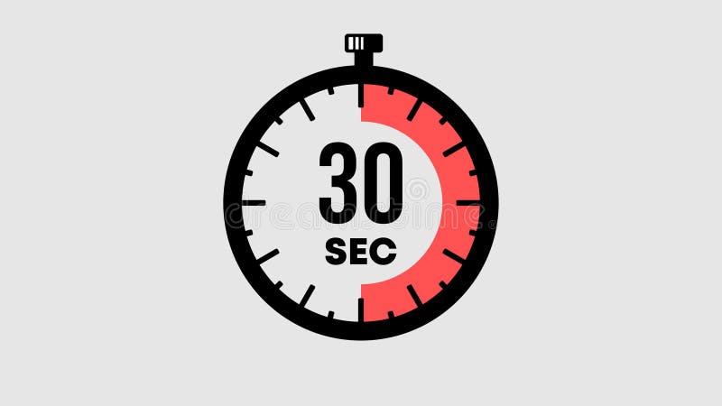 Countdown of Exact 60 Seconds Graphic Animation. Alpha Channel Stock ...