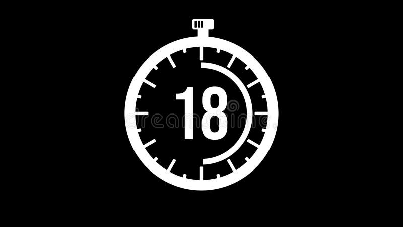 Countdown of Exact 35 Seconds Graphic Animation. Alpha Channel Stock ...