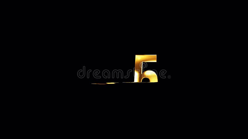Countdown Gold Text Number from Ten To Zero Stock Footage - Video of ...