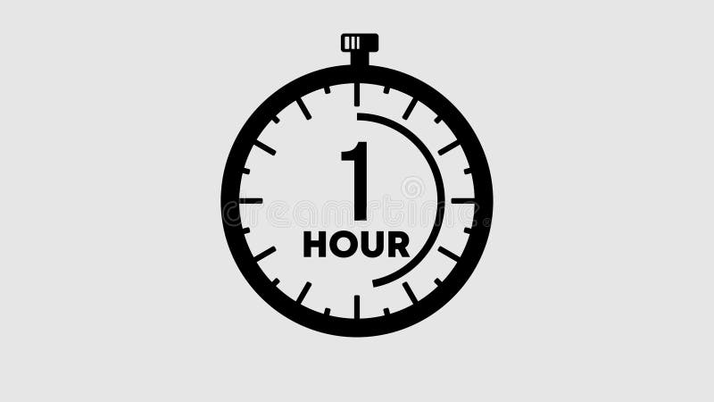 Countdown 1 Hour Graphic Animation. Alpha Channel Stock Footage - Video ...