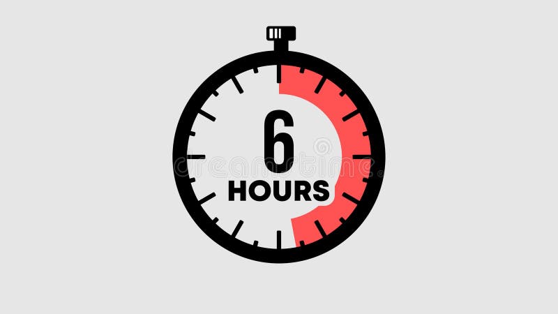 Countdown 5 Hours Graphic Animation. Alpha Channel Stock Footage ...