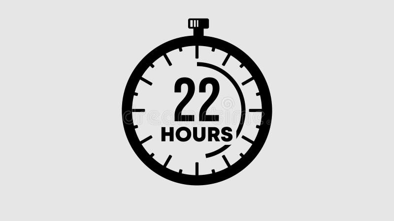 Countdown 22 Hours Graphic Animation. Alpha Channel Stock Video - Video ...