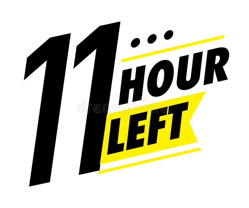 Countdown 11 Hours Left Vector Badge Stock Illustration - Illustration ...