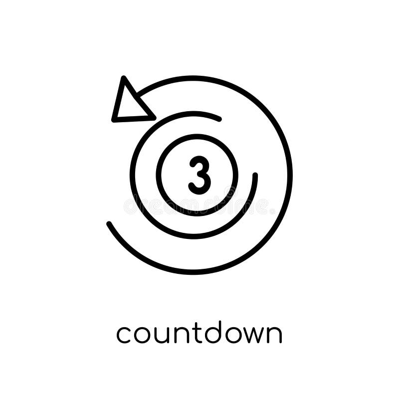 Countdown Icon. Trendy Modern Flat Linear Vector Countdown Icon Stock ...