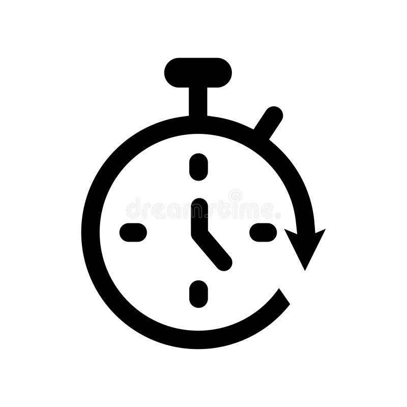Countdown Icon Vector. Passage of Time Illustration Sign. Clock Symbol ...