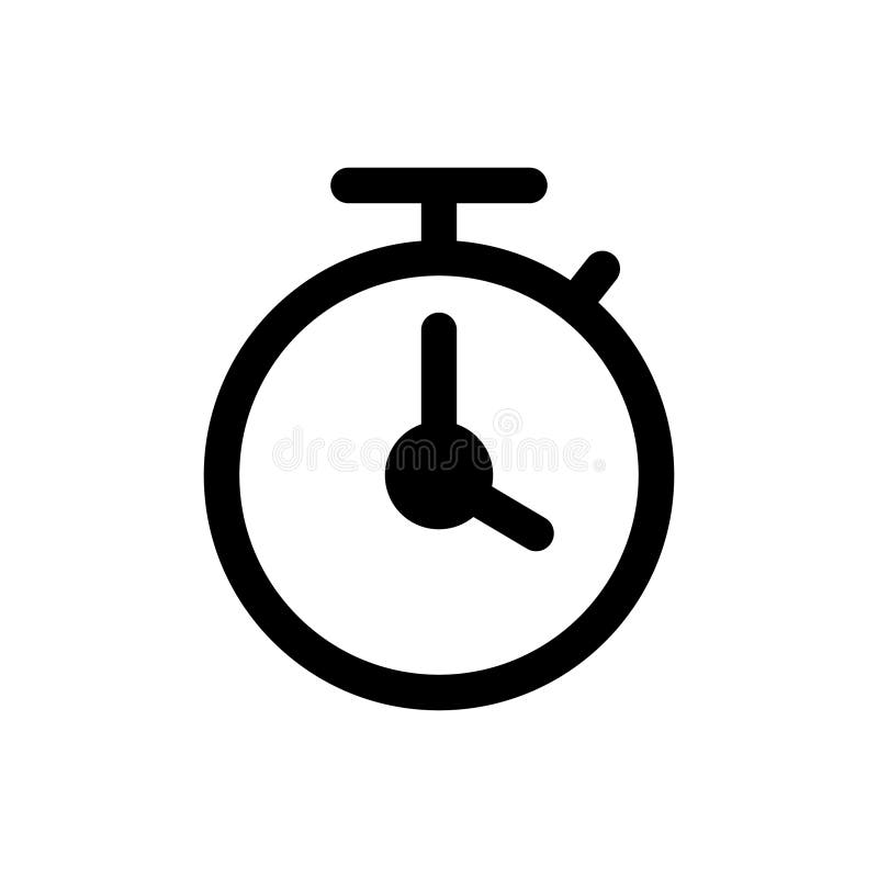 Countdown Icon Vector. Passage of Time Illustration Sign. Clock Symbol ...