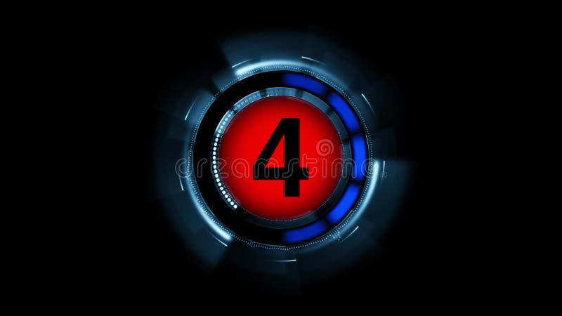 Countdown Leader Graphic Number 4 Stock Illustration - Illustration of ...