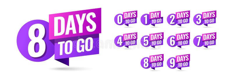 Countdown Left Days Banner. Count Time Sale Stock Illustration ...