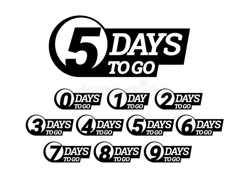 Countdown Left Days Banner. Count Time Sale Stock Vector - Illustration ...