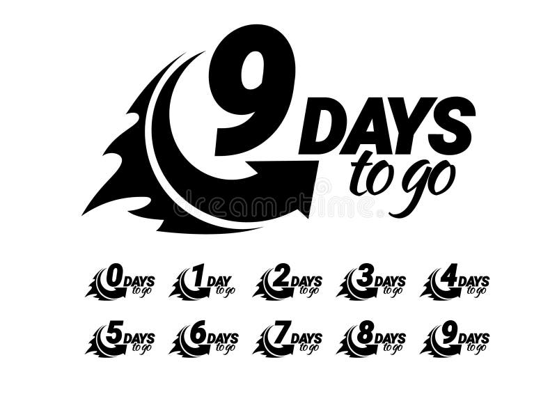 Countdown Left Days Banner. Count Time Sale Stock Vector - Illustration ...