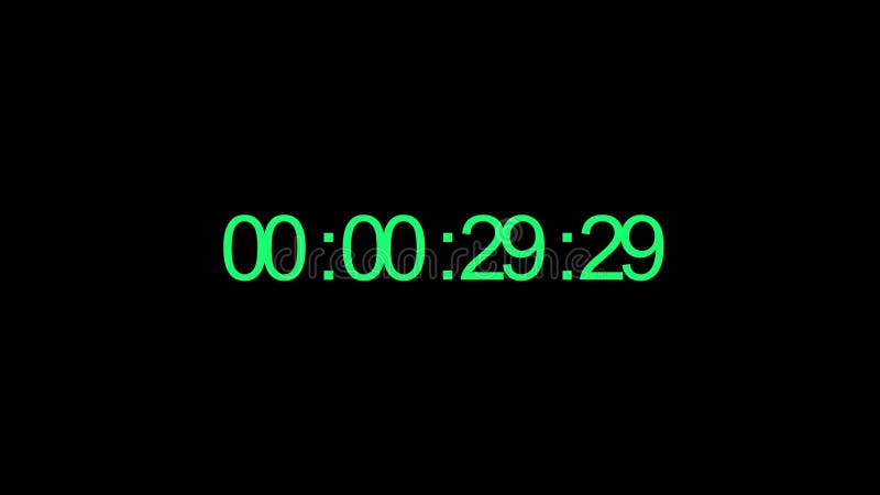 Countdown 1 Minute, Alpha Channel, Timer, Countdown, Green Color Stock ...