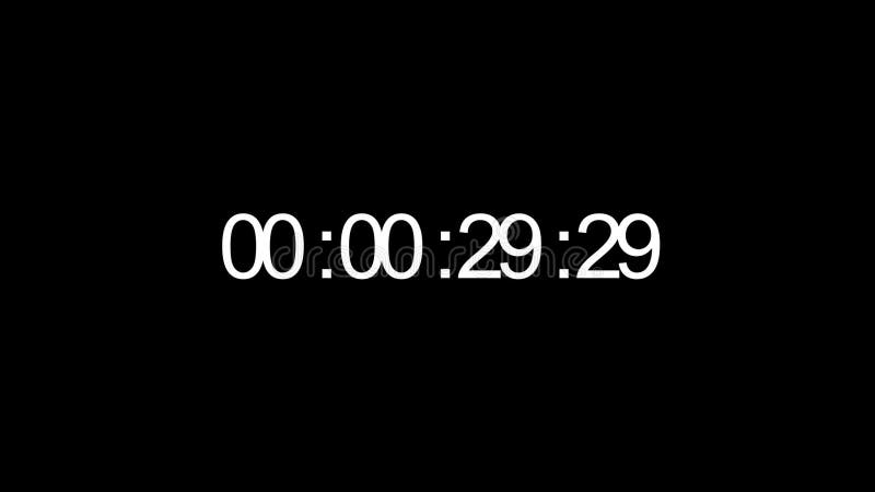 Countdown 1 Minute, Alpha Channel, Timer, Countdown, White Color Stock ...
