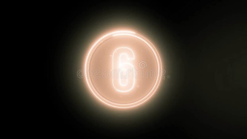 Countdown Neon Lights Numbers. Countdown from Ten Stock Video - Video ...