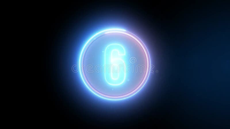 Countdown Neon Lights Numbers. Countdown from Ten Stock Video - Video ...