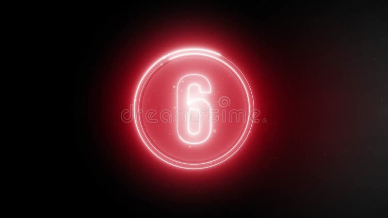 Countdown Neon Lights Numbers. Countdown from Ten Stock Video - Video ...