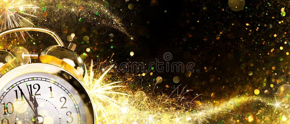 Countdown for New Year - Alarm Clock Stock Image - Image of celebrate ...