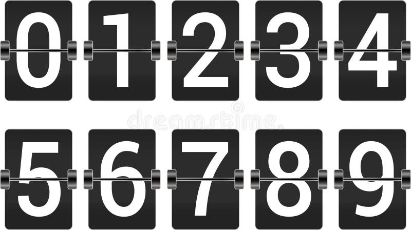 Countdown Numbers Flip Counter. Counter with All Numbers Stock Photo ...