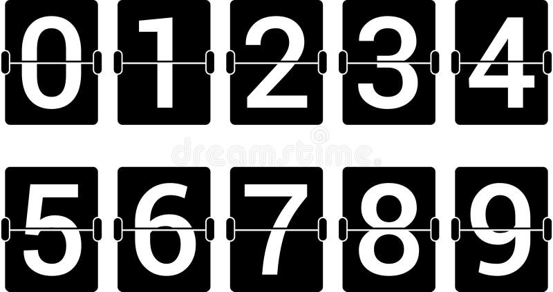 Countdown Numbers Flip Counter. Counter with All Numbers Stock Photo ...