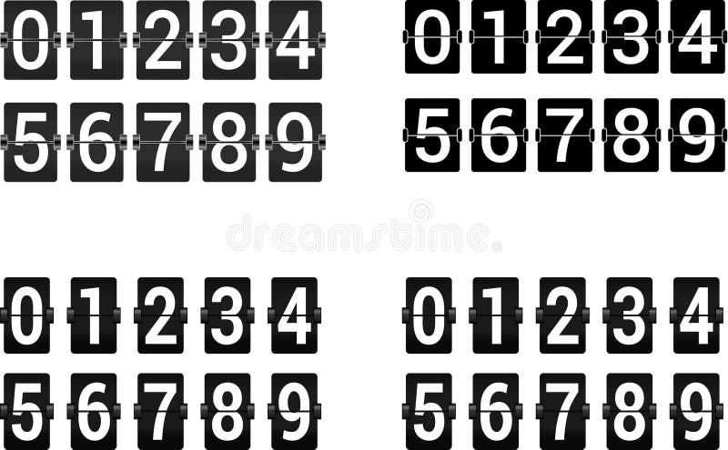 Countdown Numbers Flip Counter. Counter with All Numbers Stock Photo ...