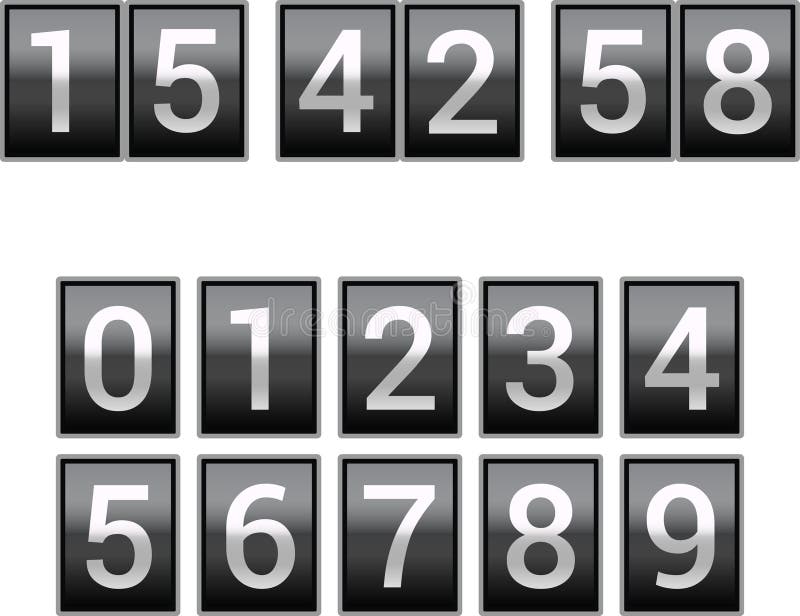 Flip Number Counter Stock Illustrations – 2,122 Flip Number Counter ...