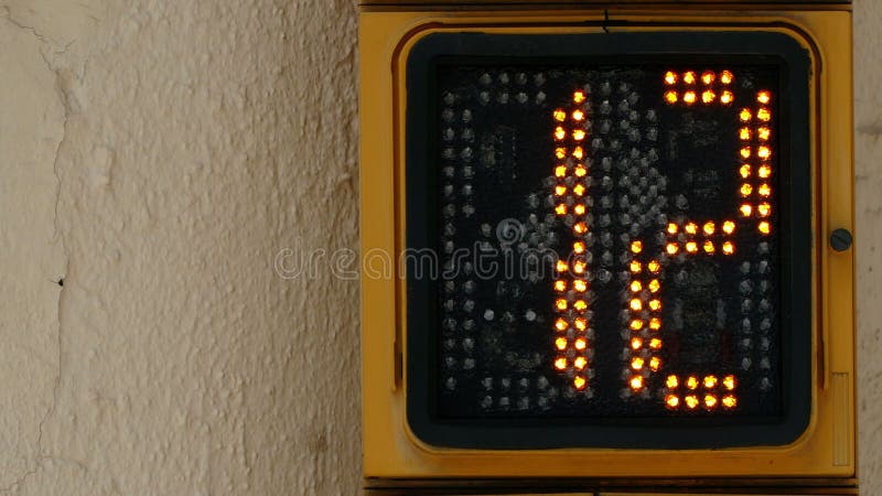 Countdown Display of Pedestrian Traffic Light Stock Footage - Video of ...