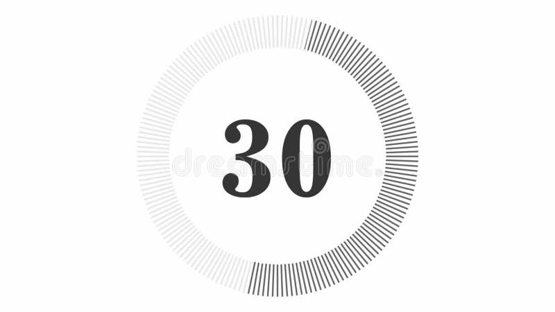 Countdown One Minute Animation from 60 To 0 Seconds Animation Stock ...