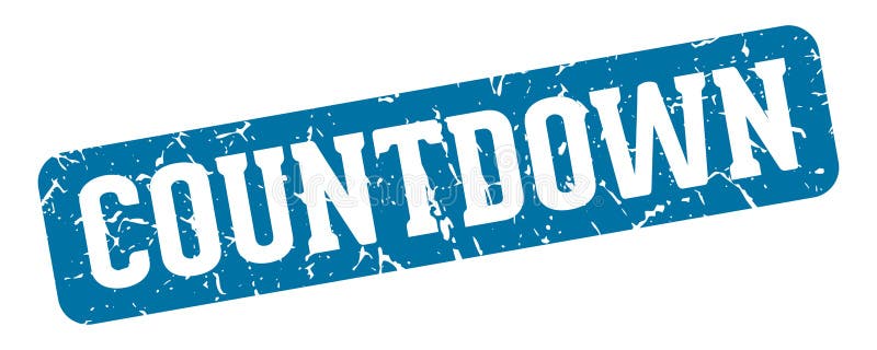 Countdown Rectangular Sign. Countdown Stamp Stock Vector - Illustration ...