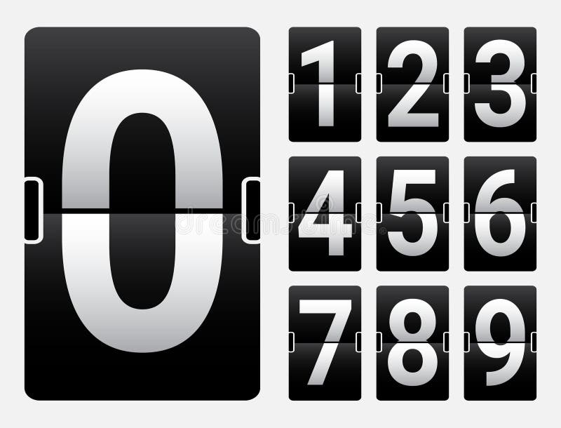 Countdown Retro Number, Digital Clock, Mechanical Scoreboard Number and ...