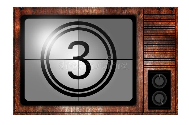 Countdown on the Retro TV Screen. Stock Photo - Image of monochrome ...