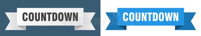 Countdown Ribbon. Countdown Isolated Paper Sign. Banner Stock Vector ...