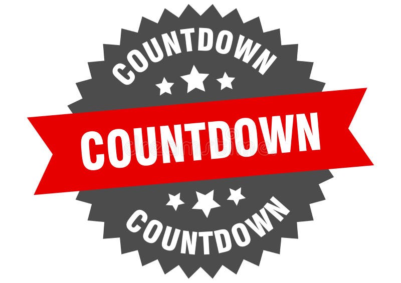 Countdown Round Ribbon Isolated Label. Countdown Sign Stock Vector ...