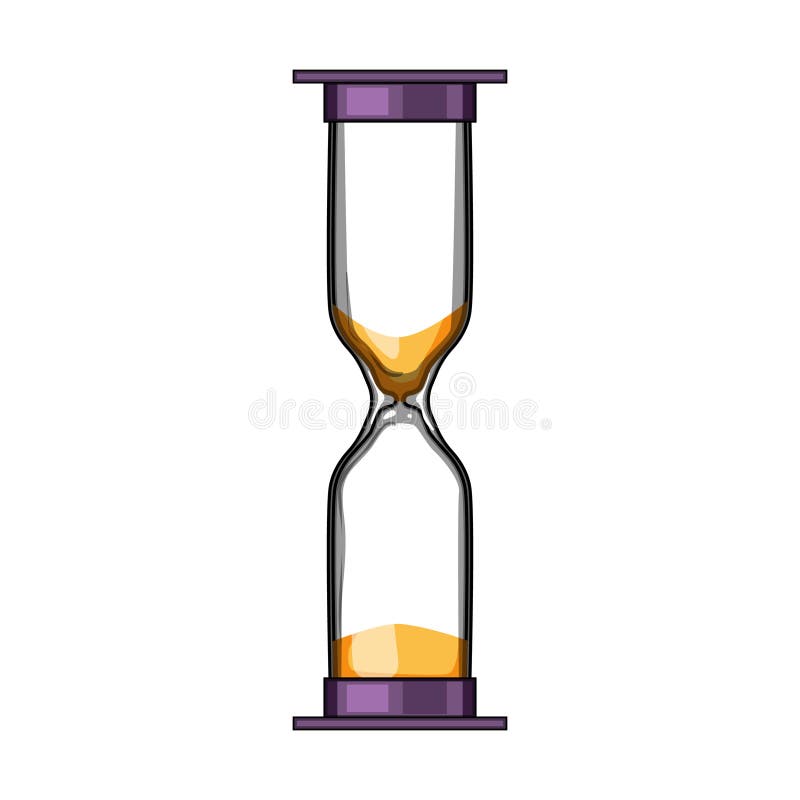 Countdown Sand Timer Kids Cartoon Vector Illustration Stock ...