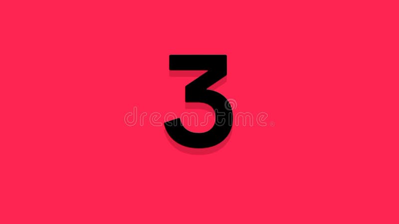 Countdown 5 Second Animation. Countdown from 5 To 0 on Red Background ...