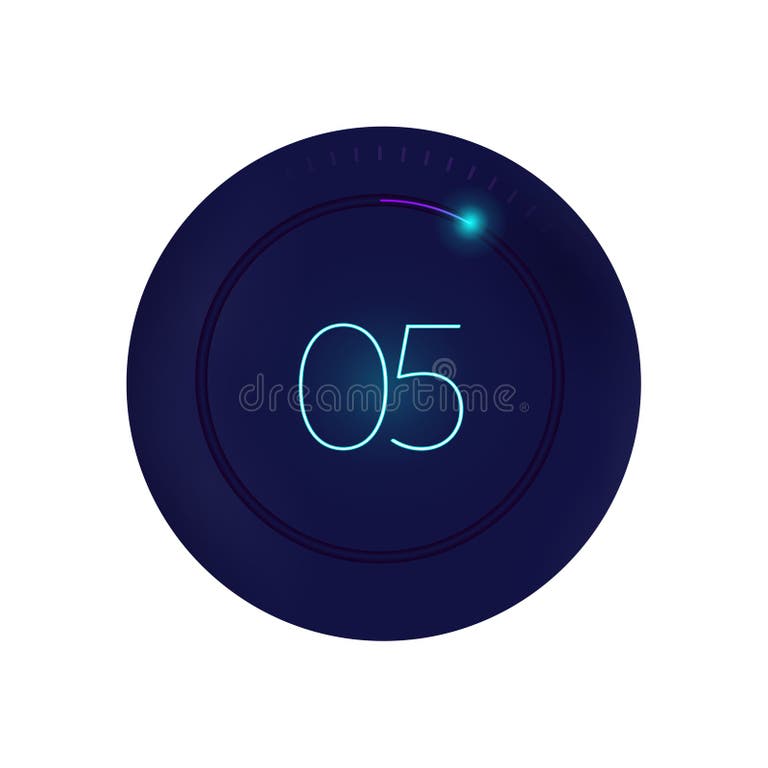 Countdown 5 Seconds Composition Stock Vector - Illustration of ...