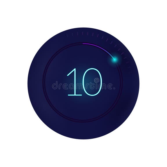 Countdown 10 Seconds Composition Stock Vector - Illustration of display ...