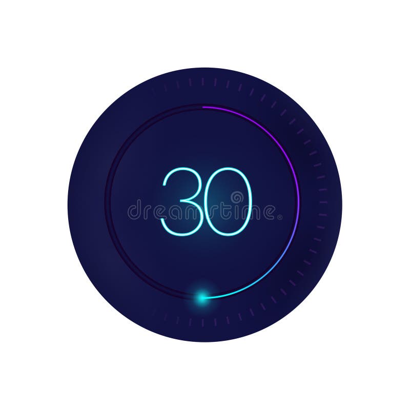 Countdown 30 Seconds Composition Stock Illustration - Illustration of ...