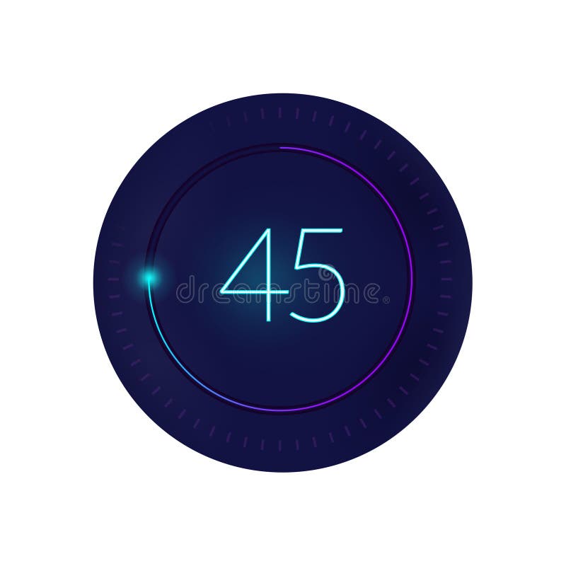 Countdown 45 Seconds Composition Stock Illustration - Illustration of ...