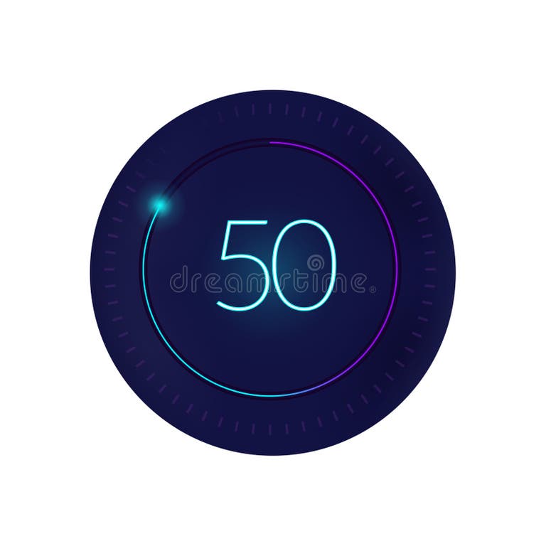 Countdown 50 Seconds Composition Stock Vector - Illustration of ...