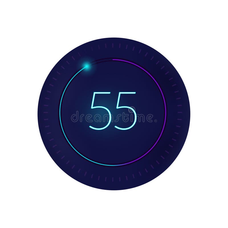 Countdown 55 Seconds Composition Stock Vector - Illustration of ...