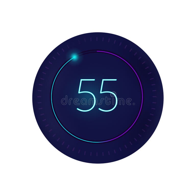 Countdown 55 Seconds Composition Stock Vector - Illustration of ...