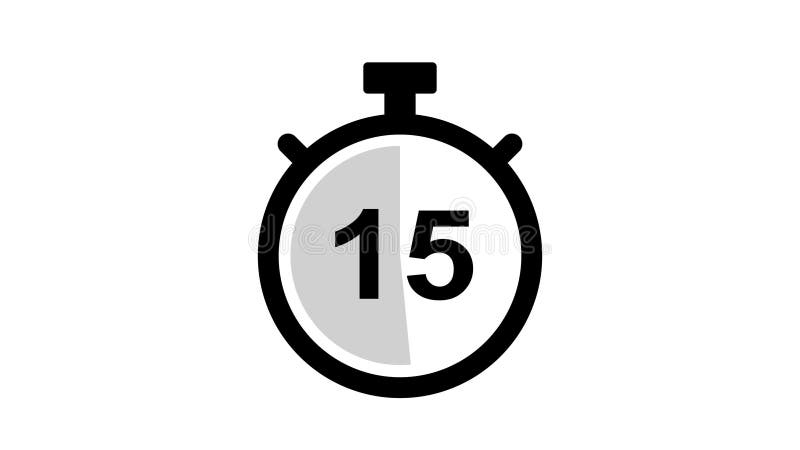 Countdown 30 Seconds with Stopwatch Animation on White Background ...