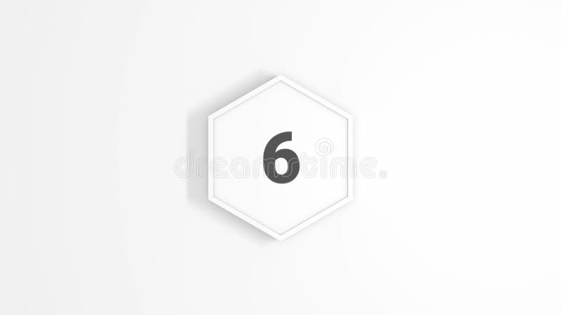 Countdown 10 Seconds. White Background. 3D Rendering. 3D Stock Video ...