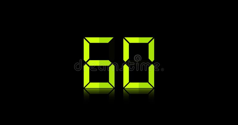 Countdown Sequence in 4K. from 60 To 0 Seconds Stock Video - Video of ...