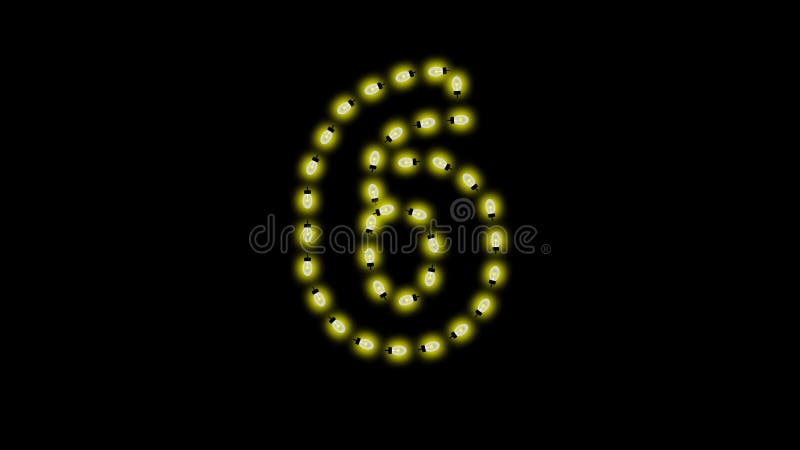 Countdown with Small Bulbs with Flicker Effect Stock Footage - Video of ...