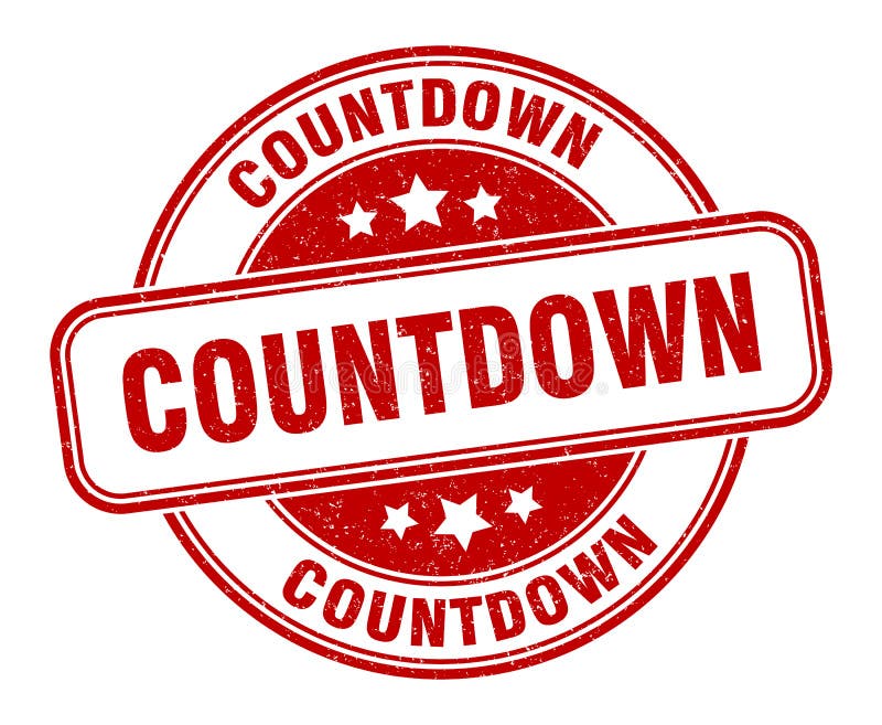 Countdown Stamp. Countdown Label. Round Grunge Sign Stock Vector ...