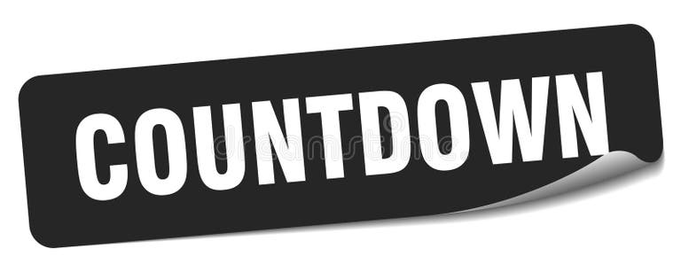 Countdown Sticker. Countdown Label Stock Vector - Illustration of white ...