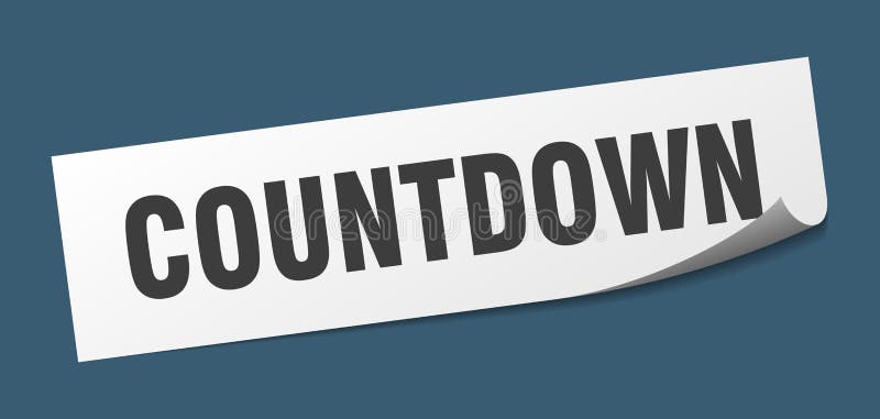 Countdown Sticker. Countdown Square Isolated Sign Stock Vector ...