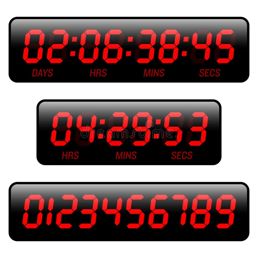 Red Countdown Timer Stock Illustrations – 11,751 Red Countdown Timer ...