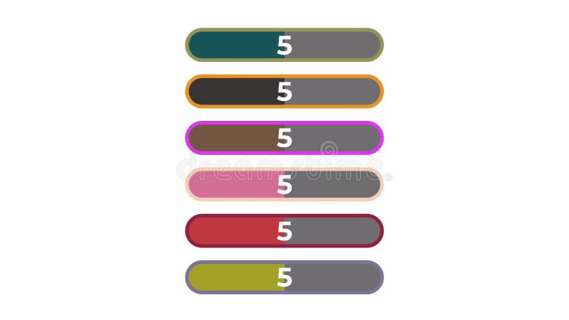 Countdown Timer Animation with Colorful Bars Stock Footage - Video of ...