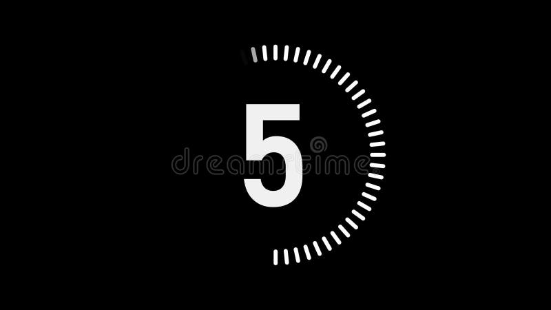 Countdown Timer Animation from 10 To 0 with a Circular Progress Bar Decreasing from Full To ...